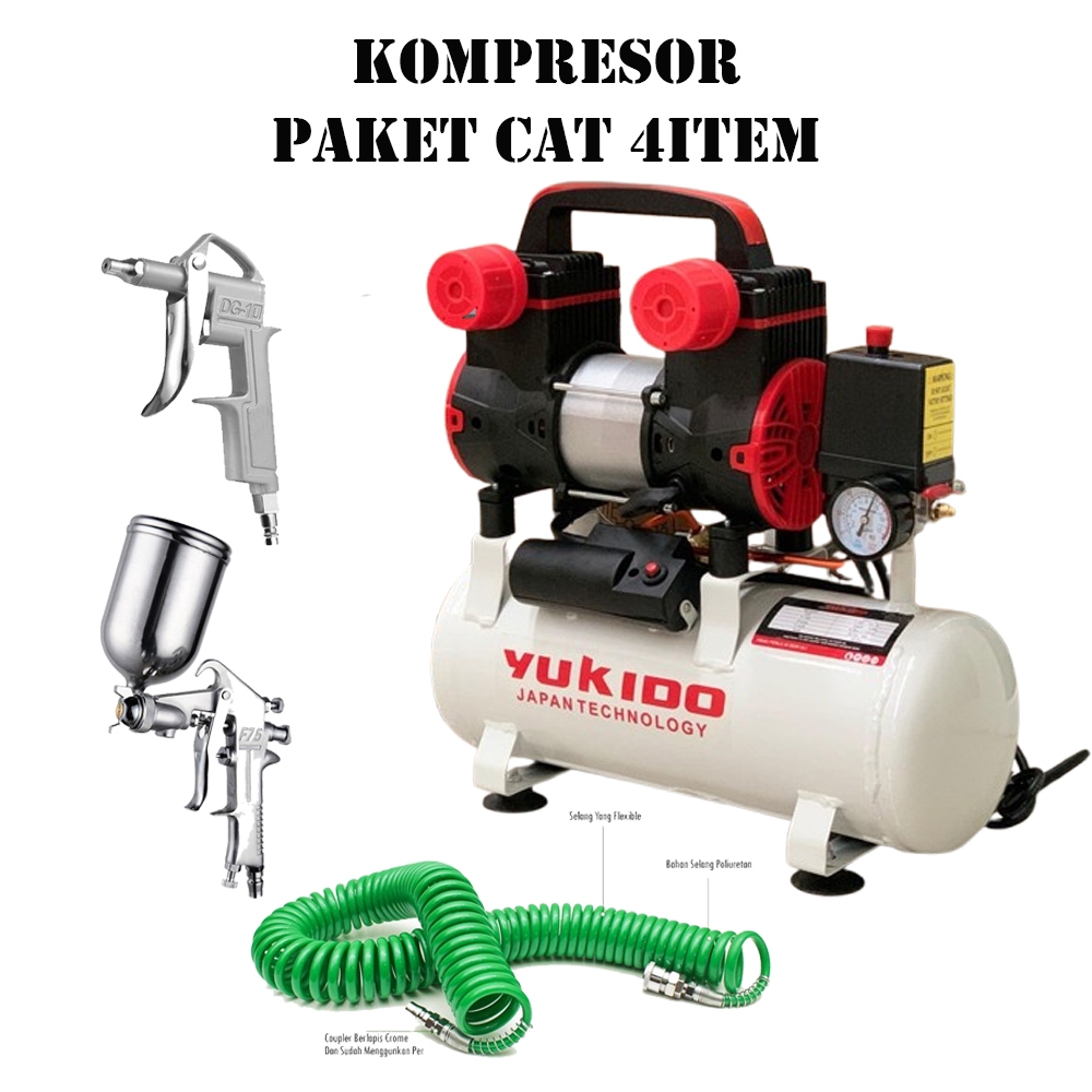 Jual PAKET MESIN KOMPRESOR LENGKAP (5ITEM) TUKANG BENGKEL/TUKANG CAT ...