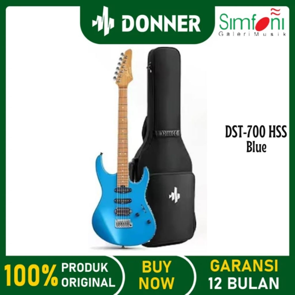 Jual DONNER DST-700 HSS Blue Electric Guitar Gitar Elektrik | Shopee ...