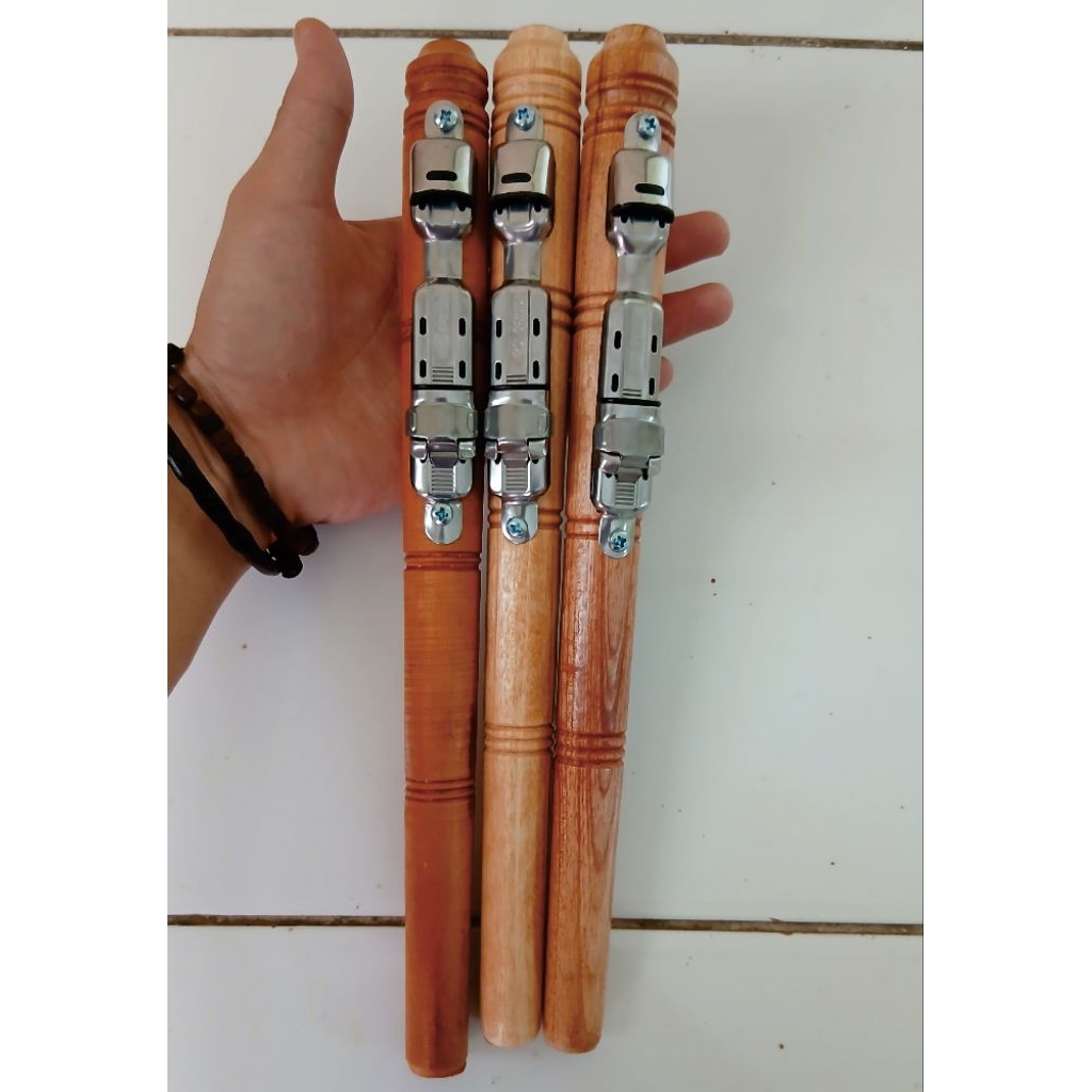 Jual Gagang Joran Pancing Kayu Mahoni Sudah Terpasang Reel Seat ...