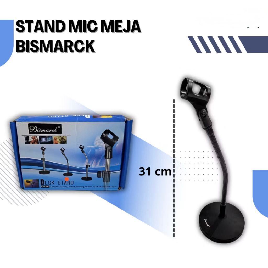 Jual ORIGINAL STAND MIC MEJA BISMARCK STAND MICROPHONE MEJA STAND MIC ...