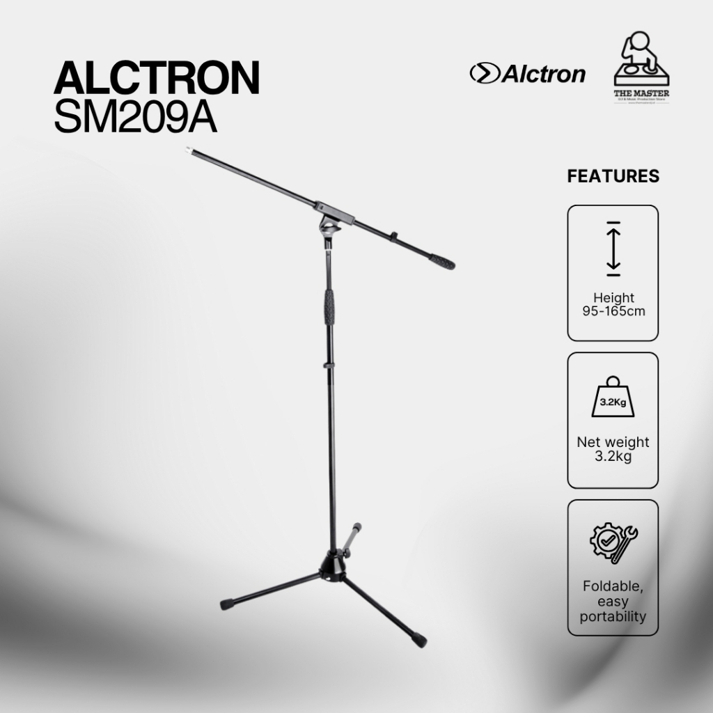 Jual Alctron SM209A | SM209 Stand Mic | Microphone Stand | Shopee Indonesia
