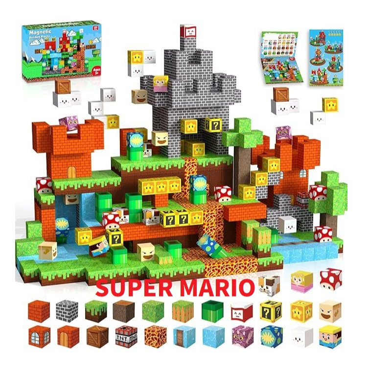 Jual MAINAN ANAK DIY PUZZLE Minecraft. MARIO SET roblox 4D Cubes ...