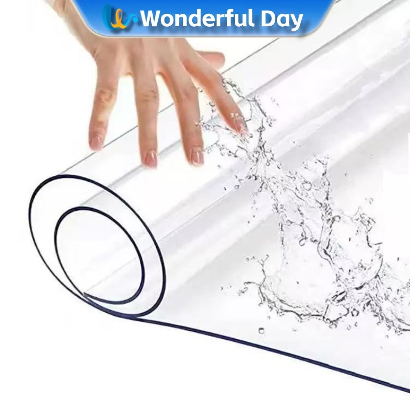 Jual Taplak Meja Transparan Bahan Mika Plastik Taplak Meja Makan PVC Transparan BISA CUSTOM ...