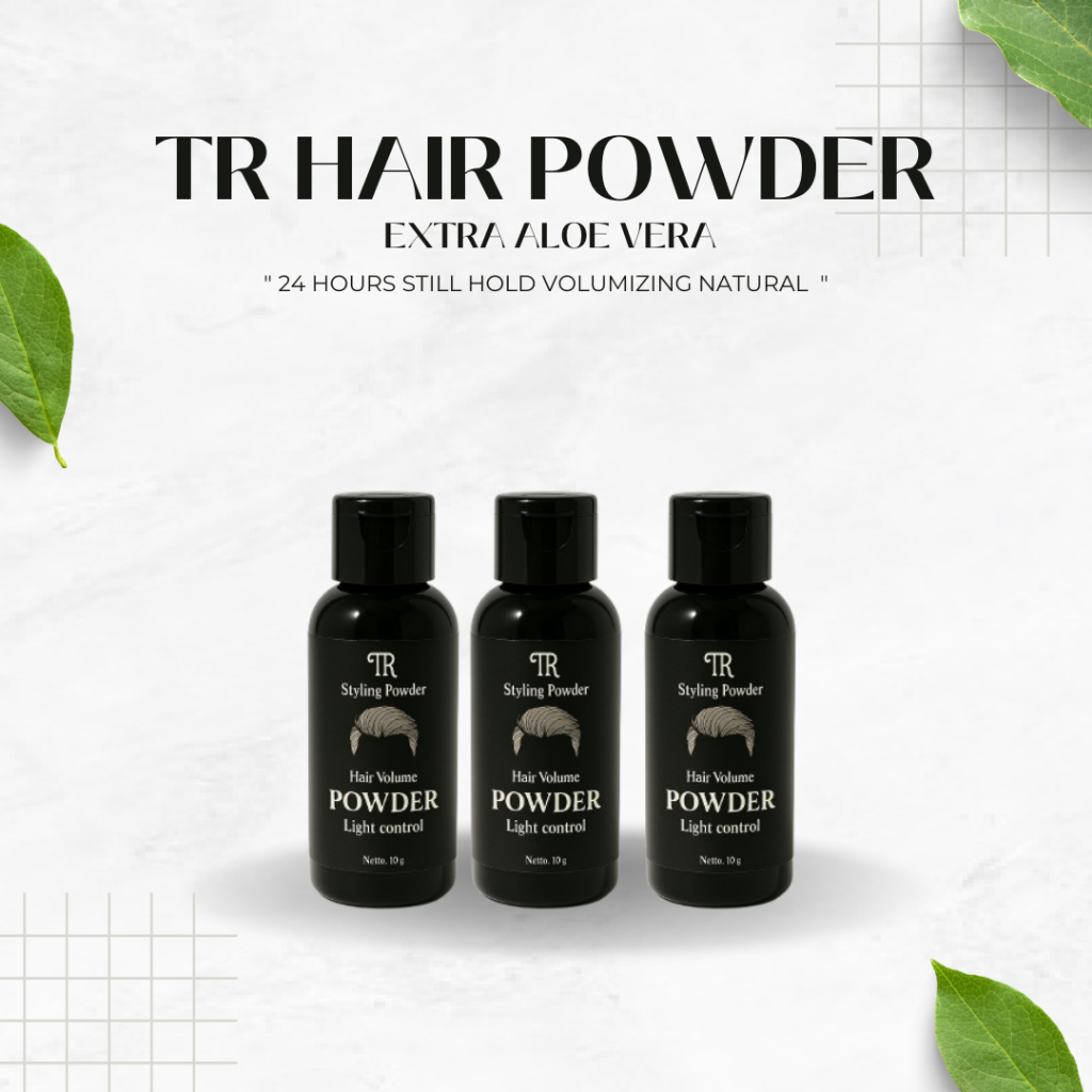 Jual Paket 3 pcs Hair Powder Extra Aloe Vera Hair Styling Powder Pomade ...
