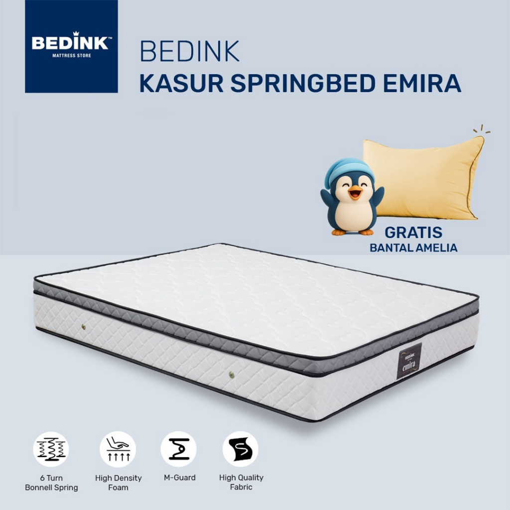 Jual BEDINK Kasur Springbed Emira - Mattress Only / Plushtop / Bonnel ...