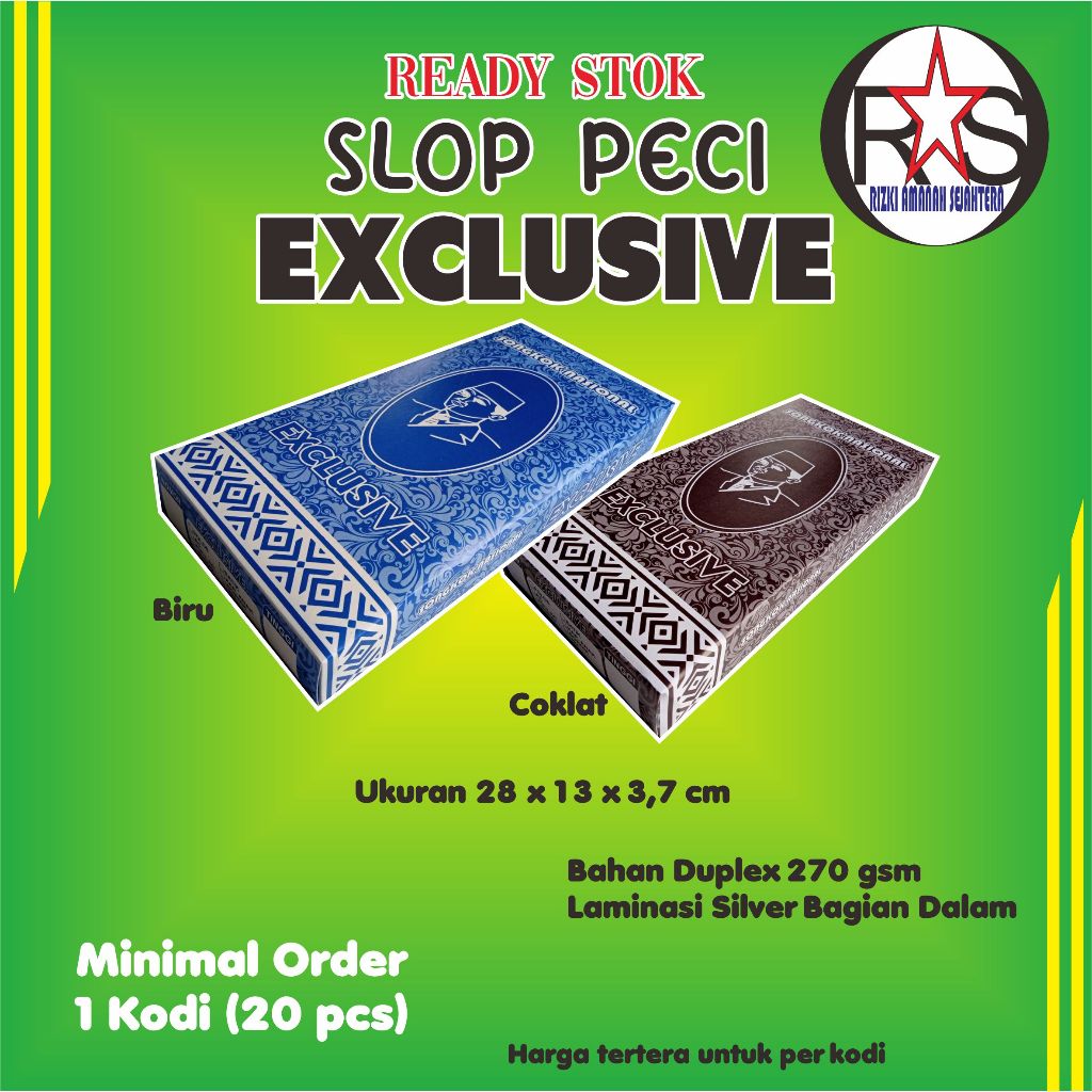 Jual Dus/Box/Slop Songkok Exclusive Laminasi Silver Dalam Murah ...