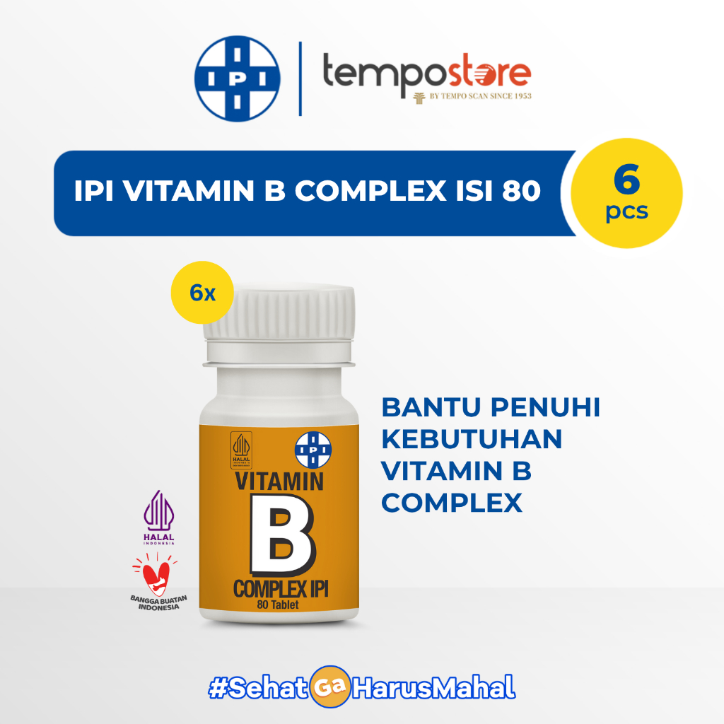 Jual IPI Vitamin B Complex isi 80 tablet (6 POT) [Exp : 02.2027 ...