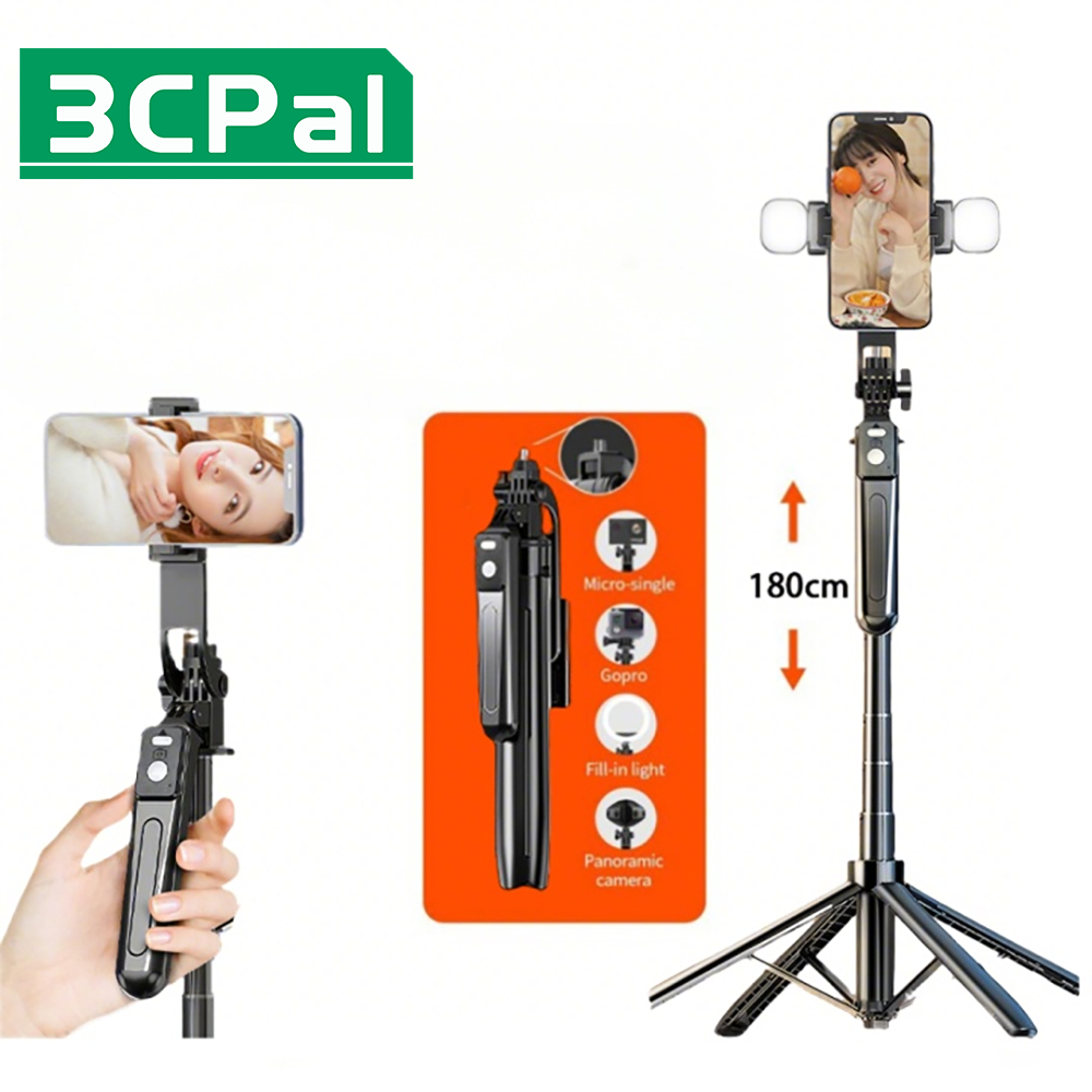 Jual 3CPal Tongsis Tripod Bluetooth 1.8m Fill light Tongsis Tripod ...
