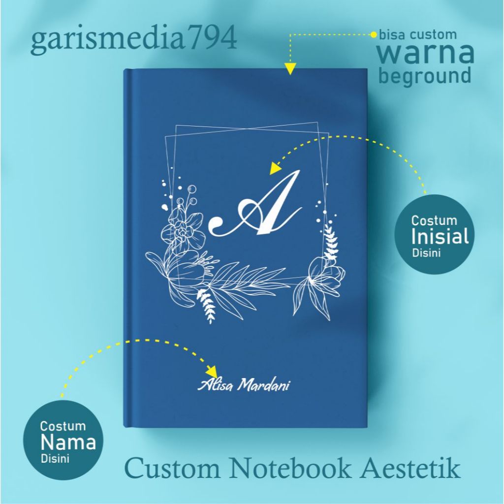 Jual CUSTOM NOTEBOOK NAMA DAN INISIAL | Shopee Indonesia