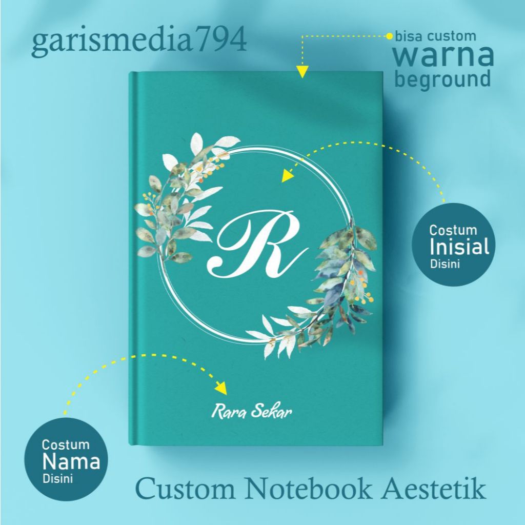 Jual CUSTOM NOTEBOOK NAMA DAN INISIAL | Shopee Indonesia