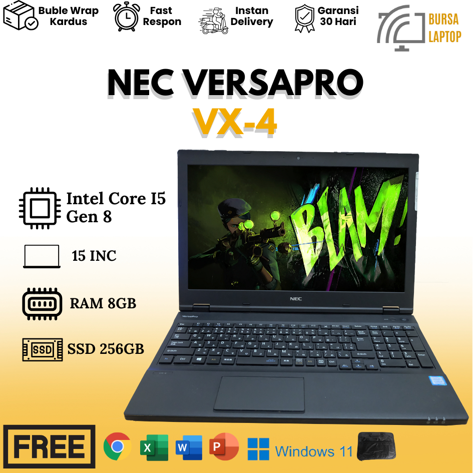 Jual Laptop NEC Versapro VX-4 Core I5 Gen 8 Ram 8gb Ssd 256gb Key Numlock Windows 11 Siap Pakai ...