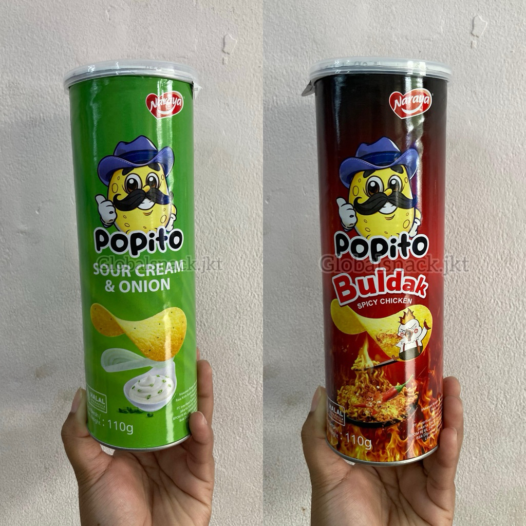 Jual KLG NARAYA POPITO SOUR CREAM / POPITO BULDAK SPICY CHICKEN ...