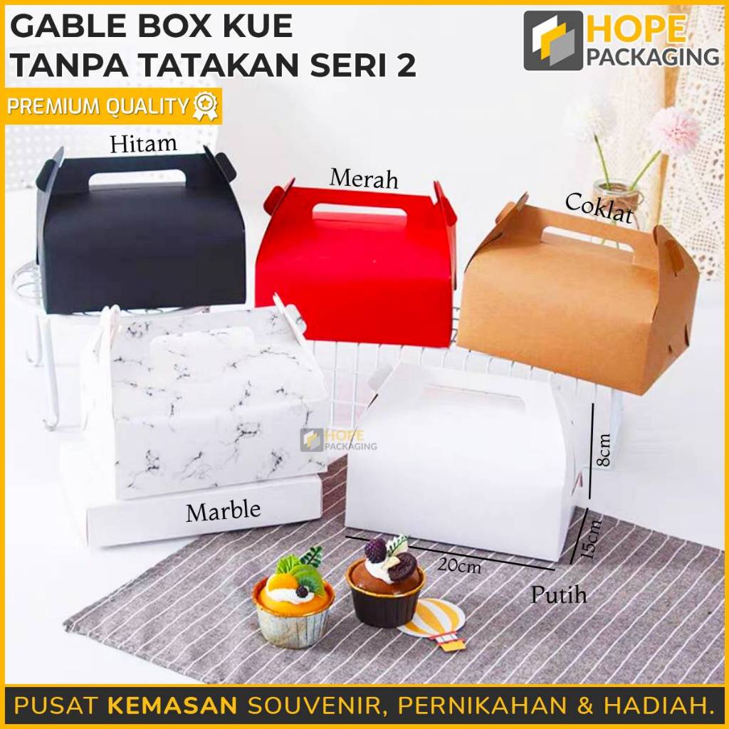 Jual Gable Box Kue Tanpa Tatakan SERI 2 / Gable Box Kue + Tatakan ...