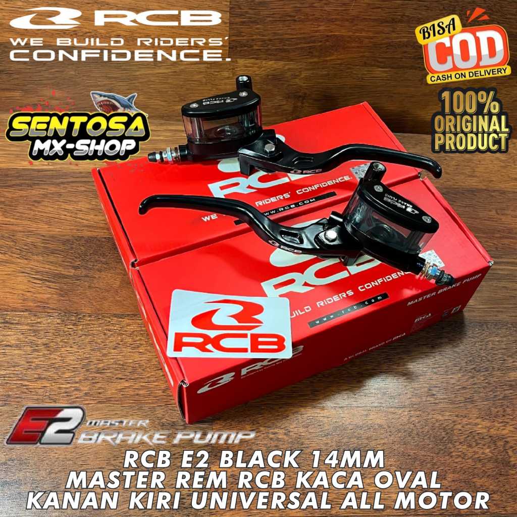 Jual [ RCB ORIGINAL ] MASTER REM TABUNG RCB E2 KACA OVAL 14MM HITAM ...