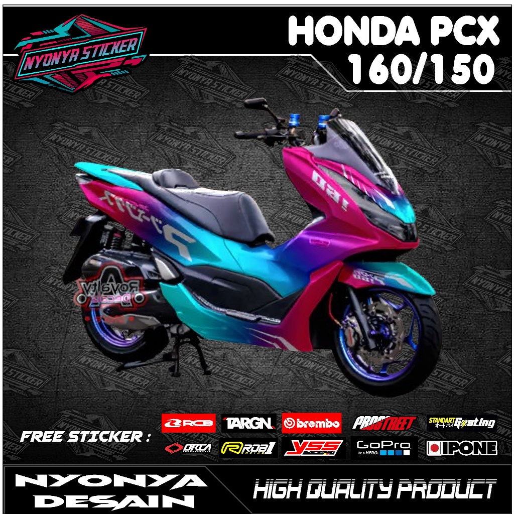 Jual Decal PCX 160 / 150 Fullbody Sticker PCX 160 Full Body QUALITAS ...