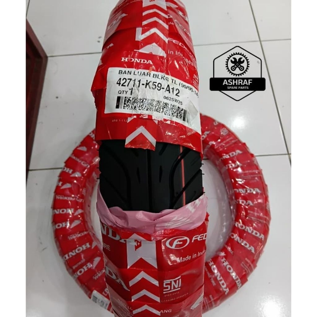 Jual Ban Luar AHM Honda Belakang 90/90 Ring 14 Tubeless Untuk Beat, Vario, Scoopy, Spacy, Nex ...
