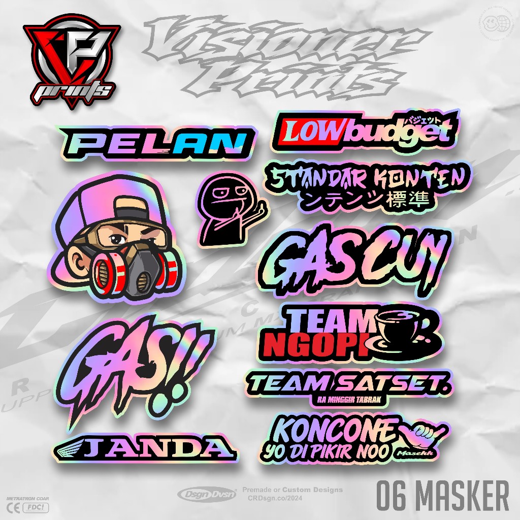 Jual Stiker Viral Logo Hologram Stiker Tanki Motor Hypebeast Racing ...