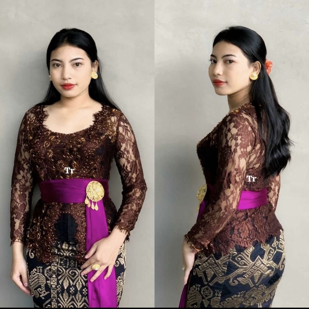 Jual KEBAYA METALIK PAYET MOTIF MAWAR | Shopee Indonesia