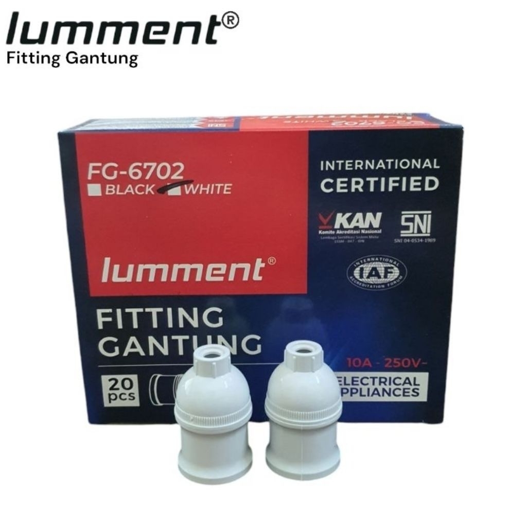 Jual Fitting Gantung LUMMENT FG-6702 Putih & Hitam – SNI – 10A 250V (20 ...