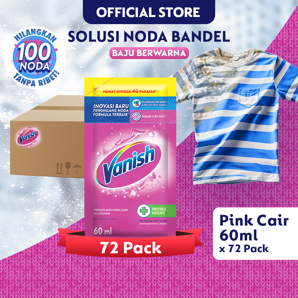 Jual Vanish Pink 60ml extra 30ml x 72pcs [CARTON] - Penghilang Noda ...
