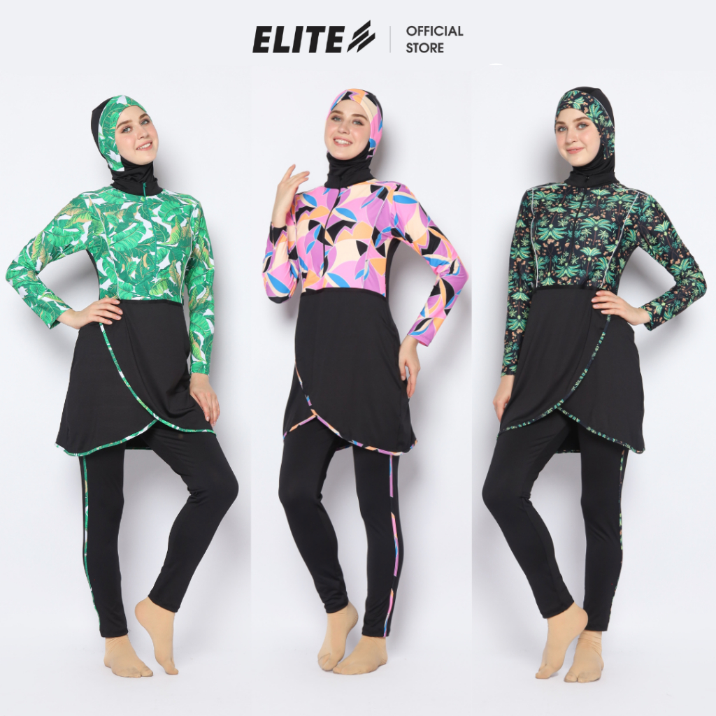 Jual ELITE - [LIMITED EDITION] Baju Renang Muslimah MOTIF EMILY ...