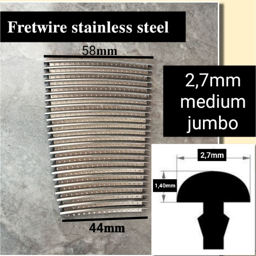 Jual fret gitar stainless steel medium Jumbo 2,7mm | Shopee Indonesia