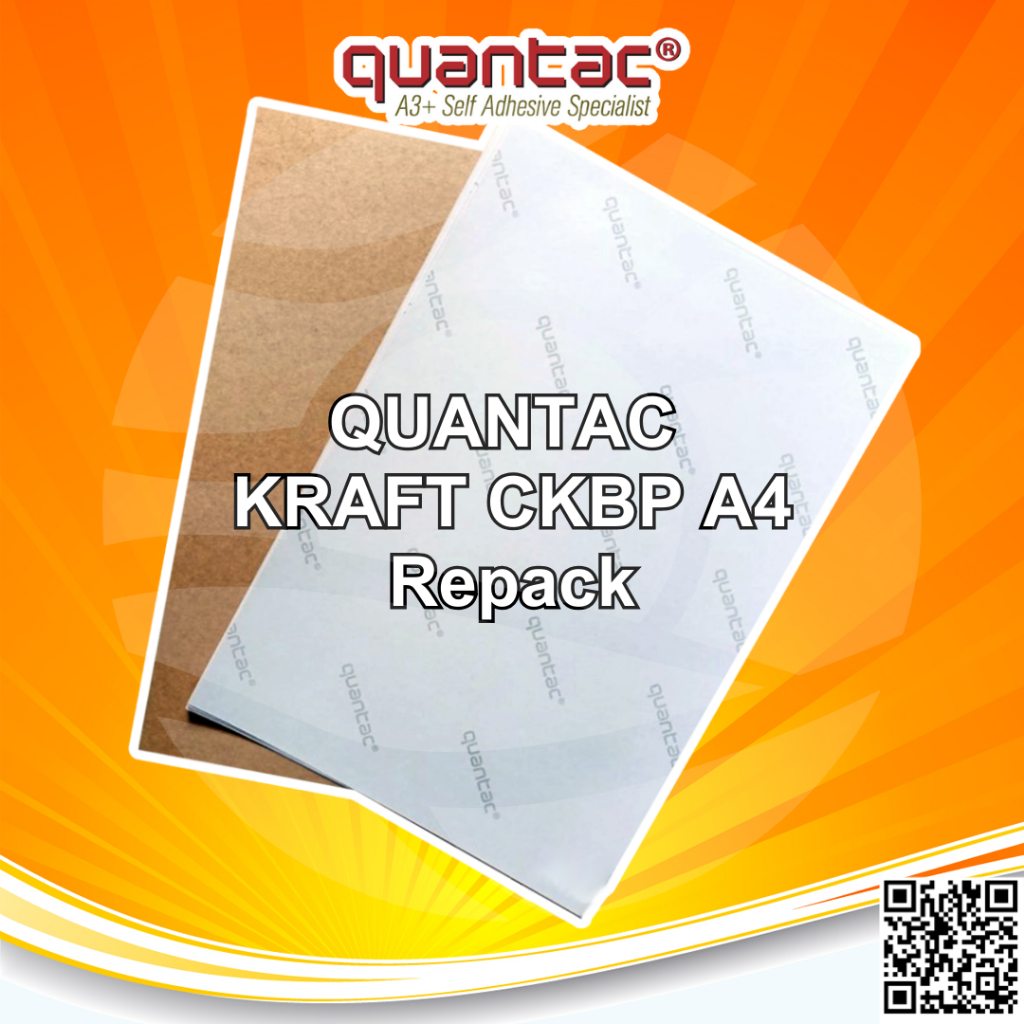 Jual QUANTAC Kraft A4 Sticker Label Paper Stiker Samson isi 20 lembar ...