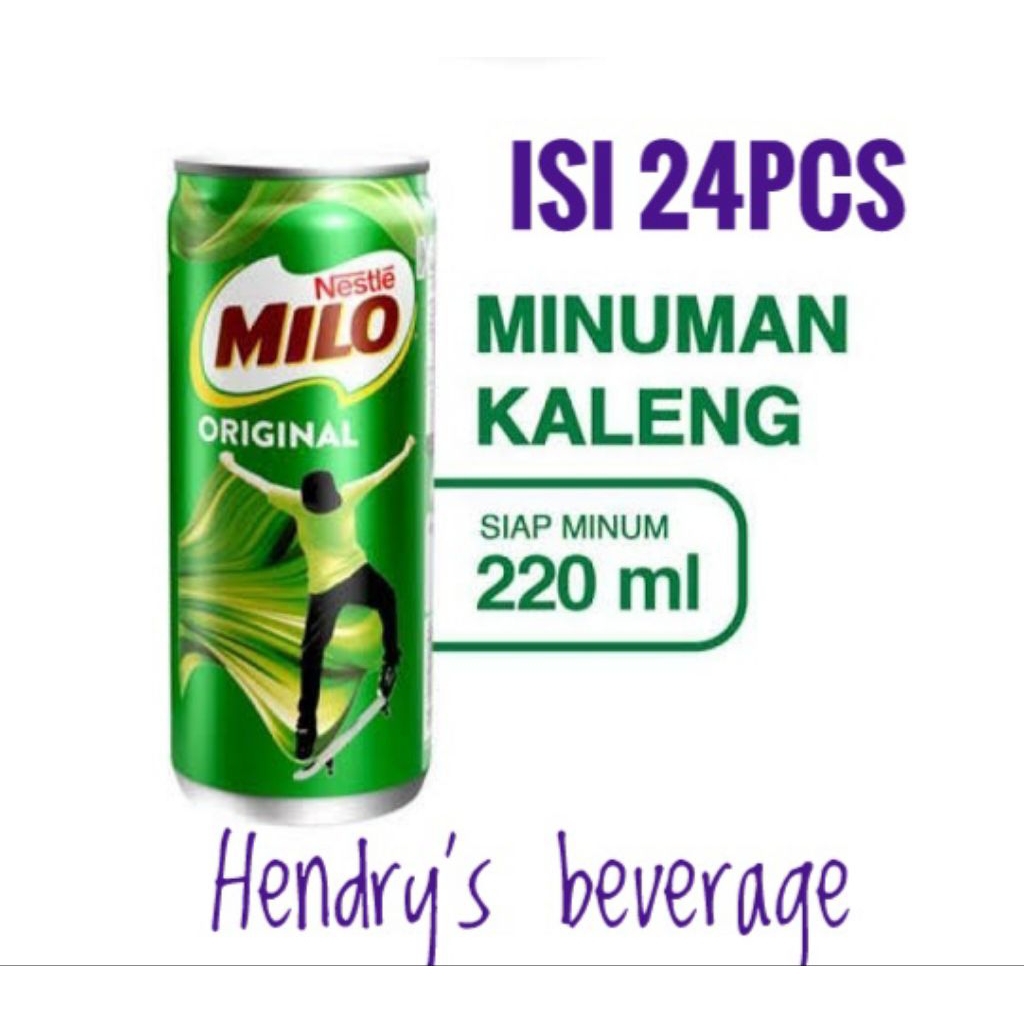 Jual Milo kaleng original 220ml 1dus / milo can 1dus isi 24pcs | Shopee ...