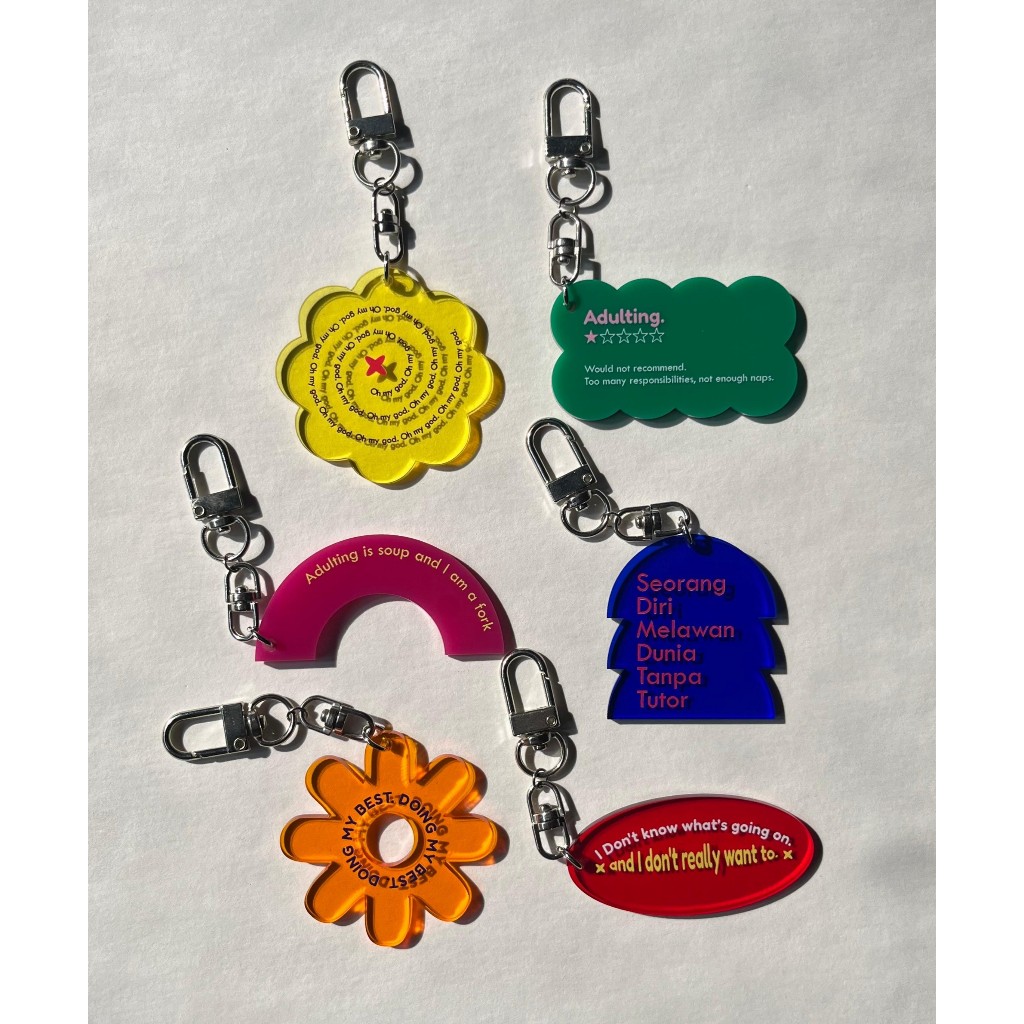 Jual Acrylic keychain quotes by Yeele | Shopee Indonesia