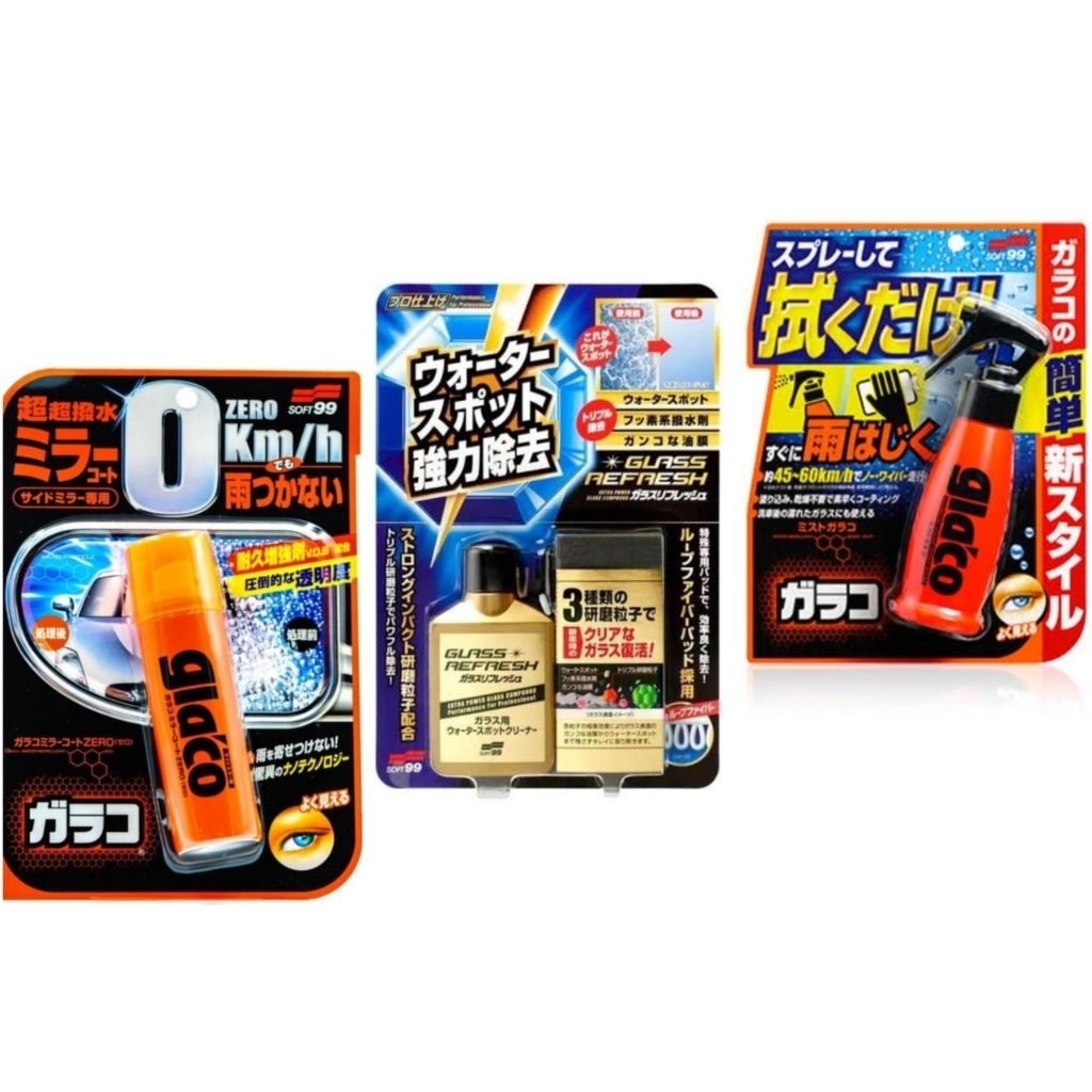 Jual SOFT99 GLACO MIST SPRAY+GLASS REFRESH+GLACO MIRROR COATING ...