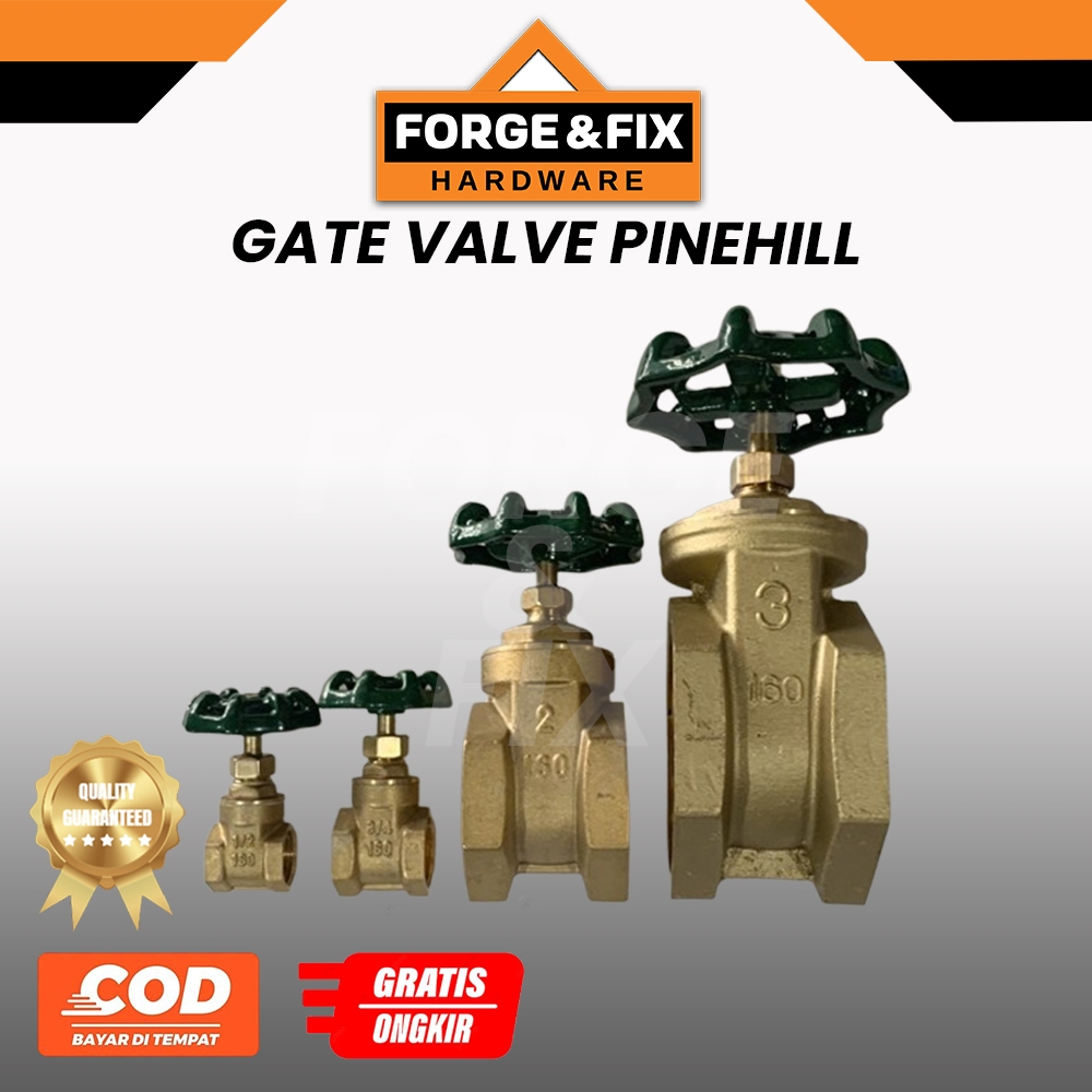 Jual PINEHILL Gate Valve Stop Kran Keran Tanam Kuningan Tebal Pine Hill ...
