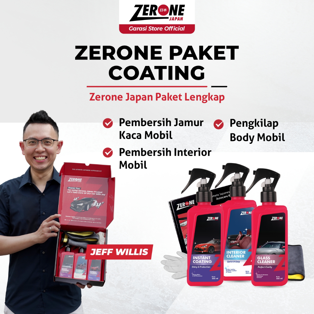 Jual Zerone Japan Paket Coating Mobil Pengkilap Body Pembersih Interior ...
