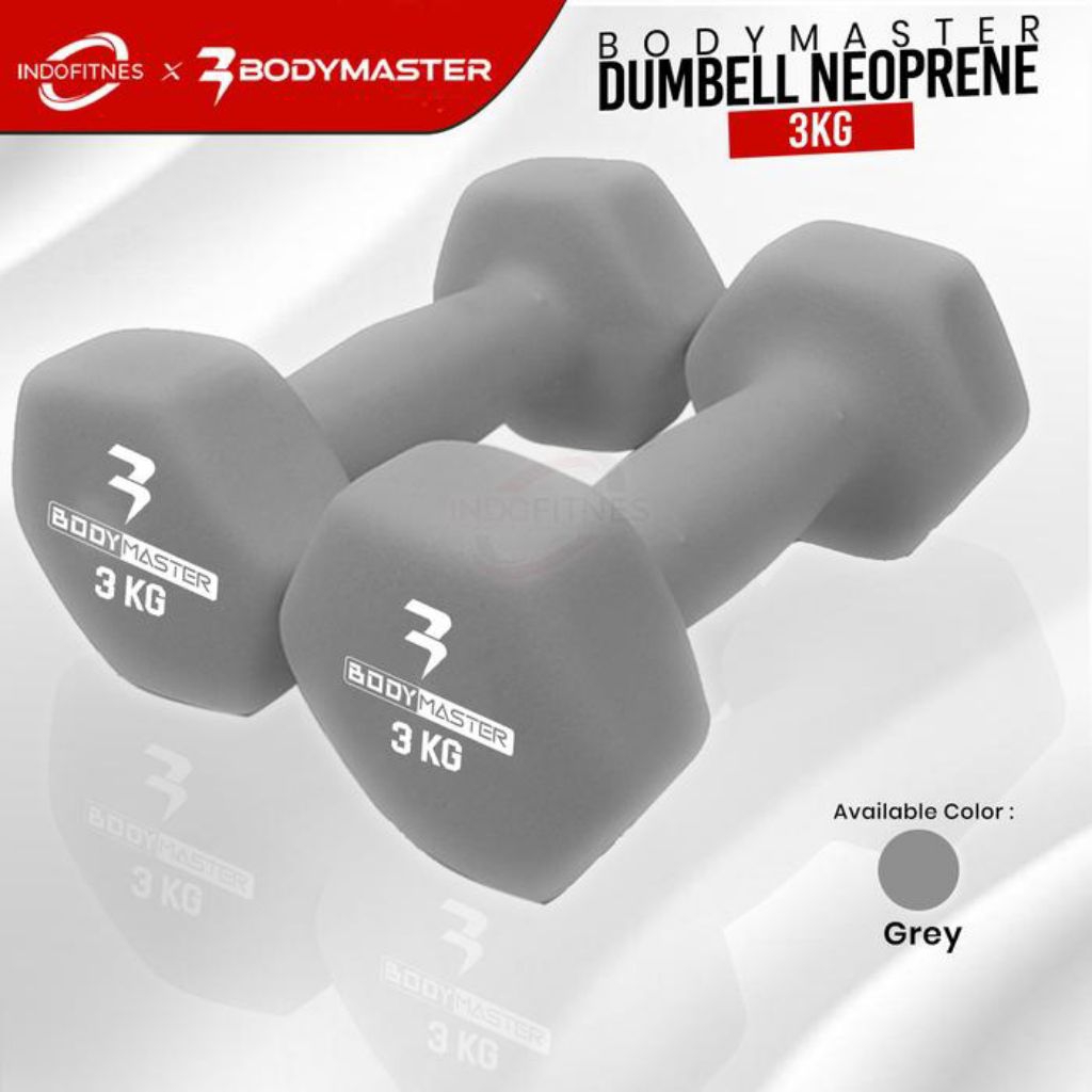 Jual 3KG Dumbell Neoprene Barbel Mini Dumbel Warna Kecil Karet - Grey ...