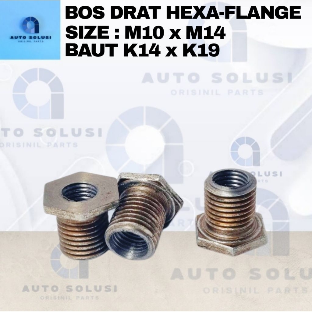 Jual BOS DRAT BAUT KUNCI 14 HEXA-FLANGE MODEL BAUT SIZE M10 x M14 ...