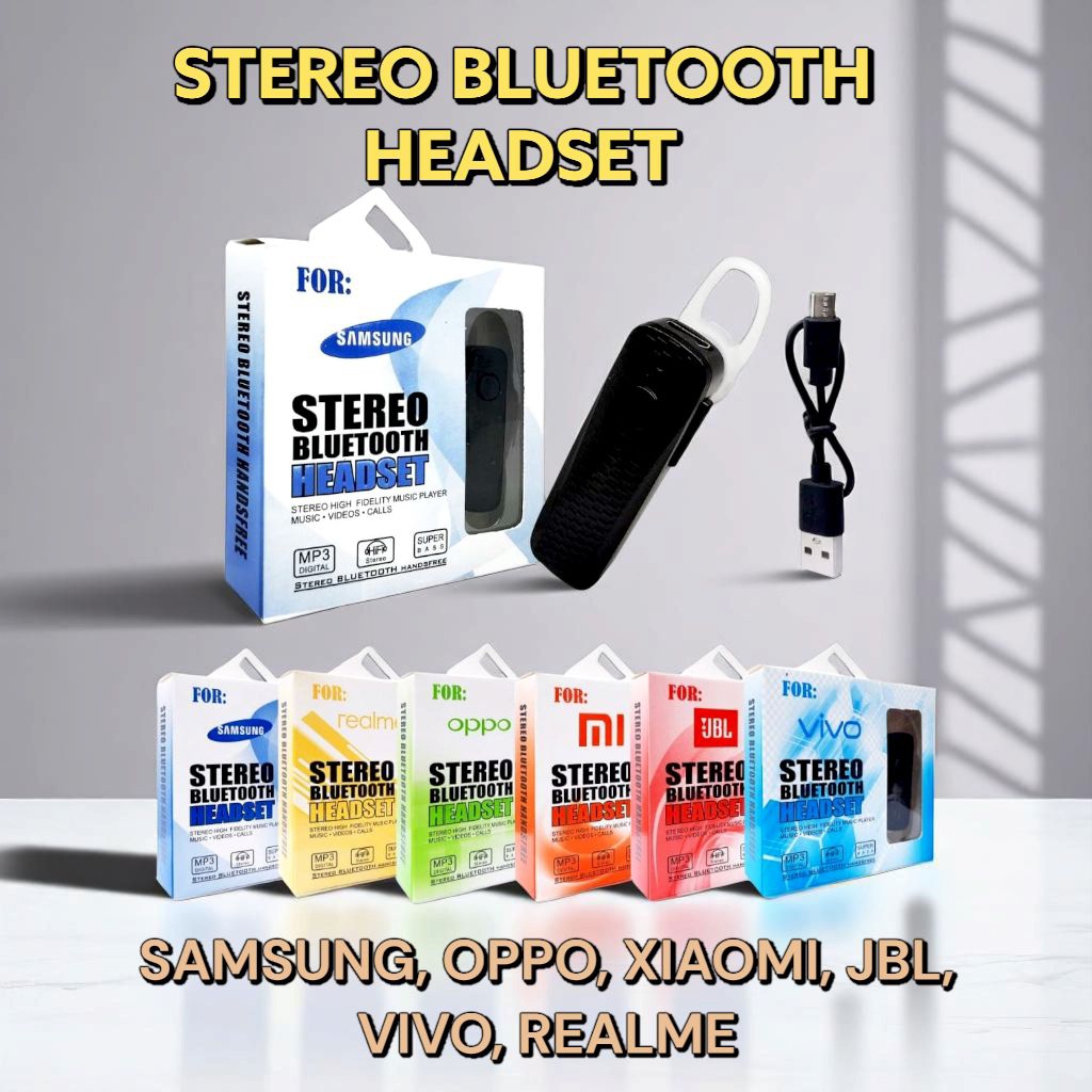 Jual Earphone Bluetooth Stereo Wireless – Suara Jernih, Bass Kuat ...