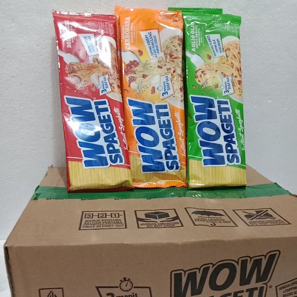 Jual instant spaghetti WOW SPAGETI dari Mayora 1dus (40pc) | Shopee ...