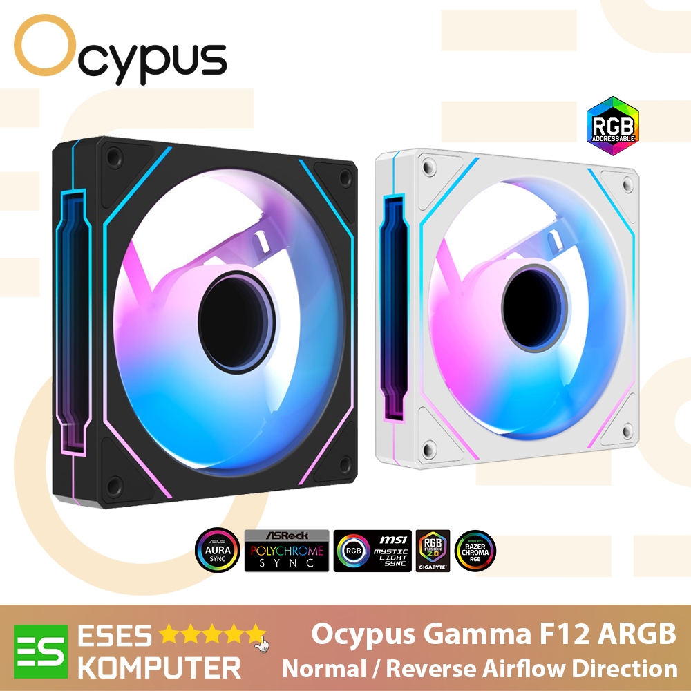 Jual Fan OCYPUS Gamma F12 ARGB Foward / Reverse Airflow | 12cm 120mm ...