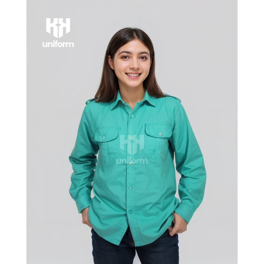 Jual KEMEJA POLOS / outdoor/ PDL/ PDH formal, baju lapangan/ baju korsa lengan panjang warna ...