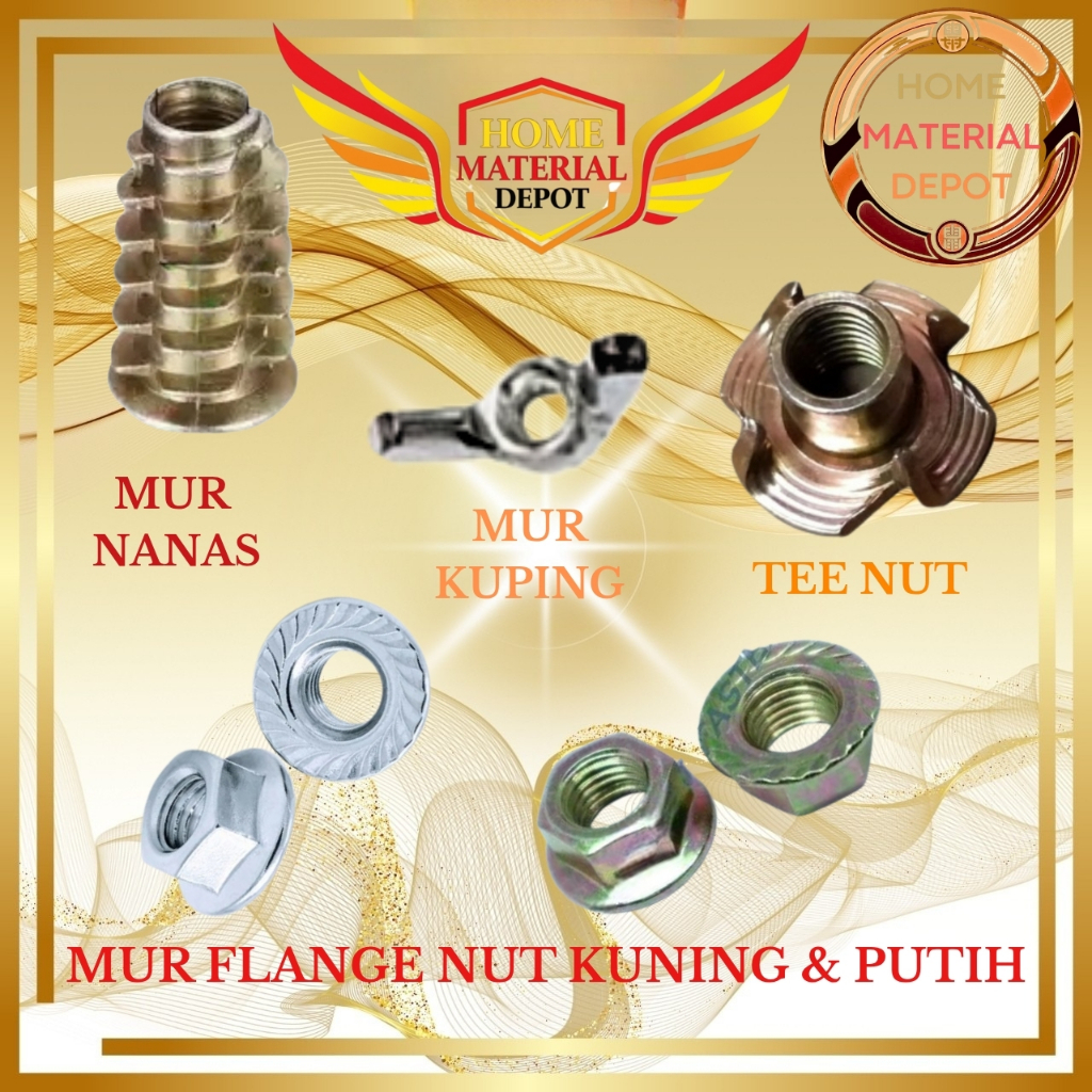 Jual Mur Nanas | Mur Tanam | Mur Cakar | Tee Nut | Wing Nut | Mur ...