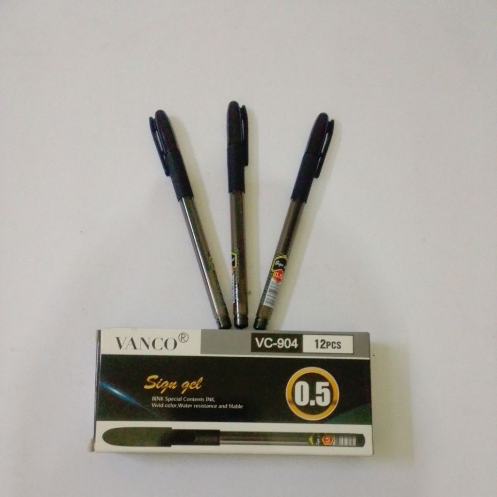 Jual Pulpen/Bolpoint/Bolpen Gel Vanco 0.5mm VC-904 | Shopee Indonesia