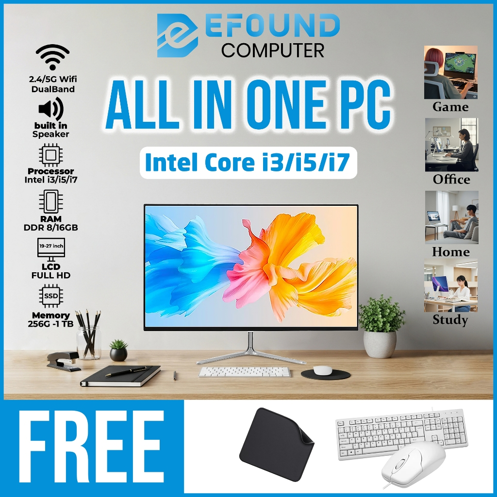 Jual PC All-in-One Intel Core i3/i5/i7 – Super Tipis, Full HD 24 inch ...