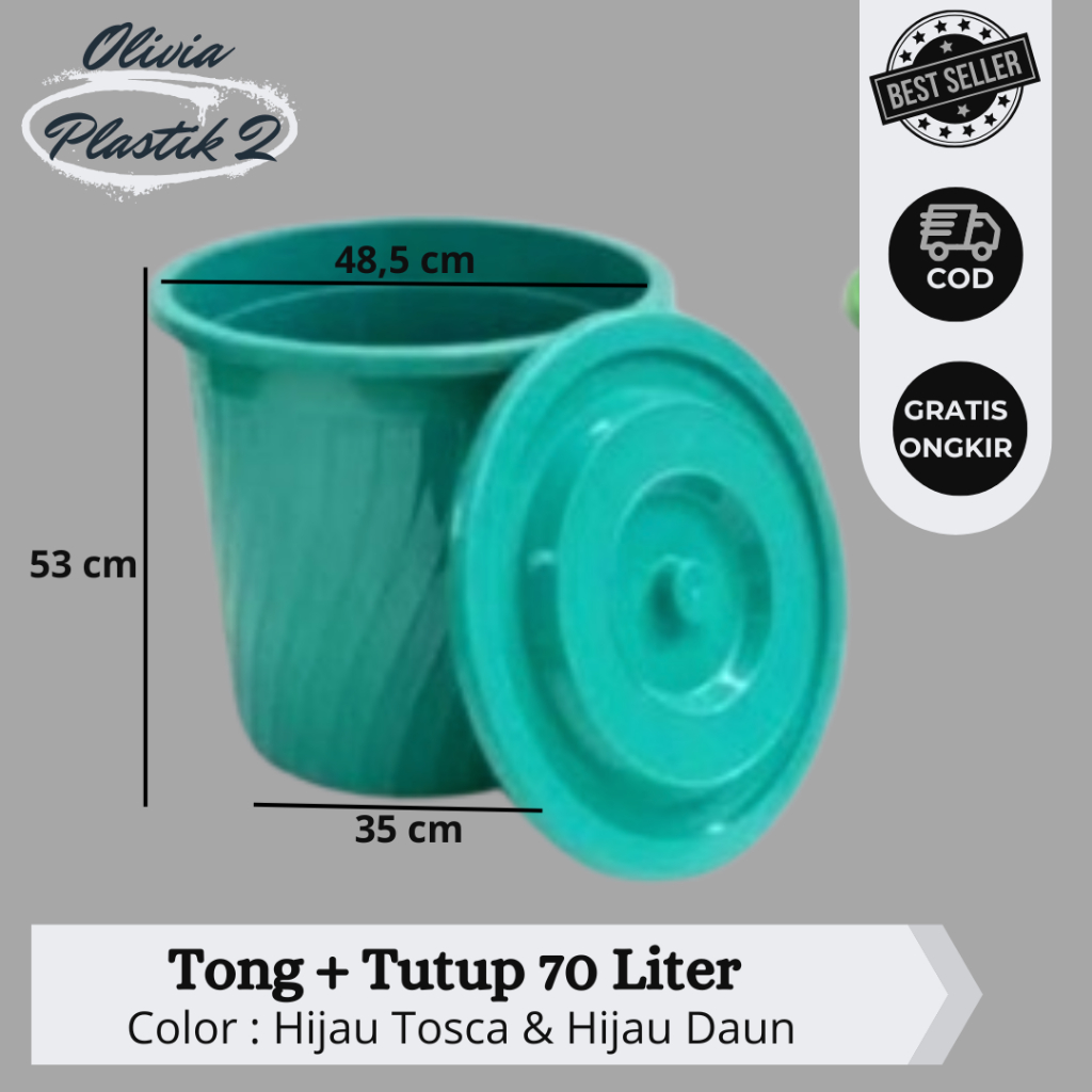 Jual Tong Timba Tutup 80 Liter By BlueShark (INSTAN/ GOSEND) | Shopee ...