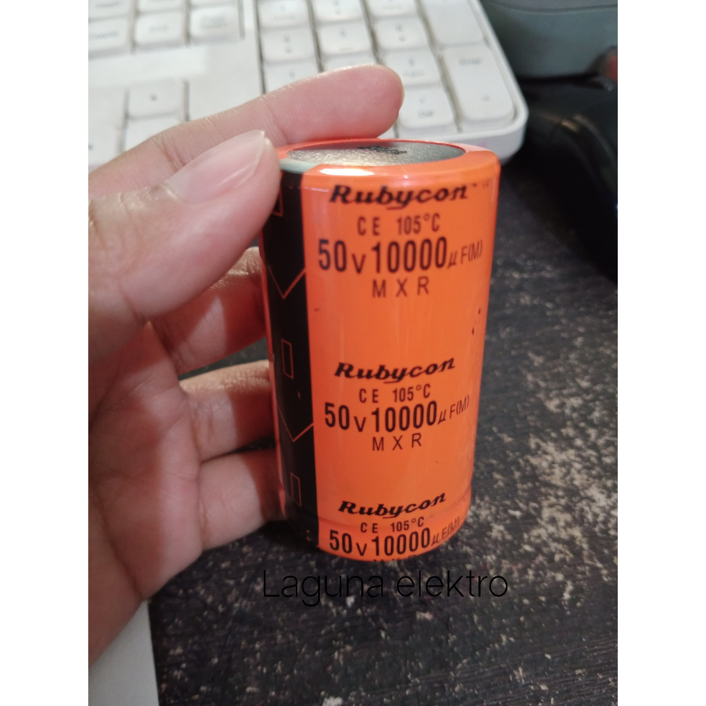 Jual Elco 10.000uF / 50V merk Rubycon warna orange | Shopee Indonesia