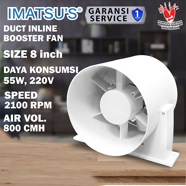 Jual 8 Inch Inline Duct Plastic ABS Mini Booster Fan / Bathroom Exhaust ...