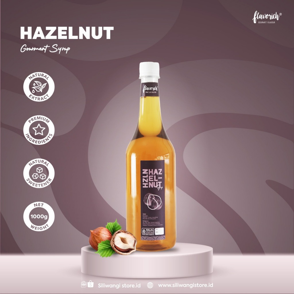 Jual FLAVORICH - Sirup Hazelnut 1000 ml / Gourmet Syrup / Sirup Untuk ...