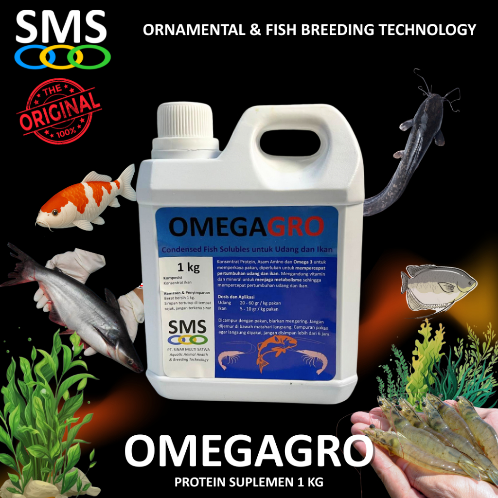 Jual OmegaGro Suplemen ikan dan udang/Omega Protein Untuk Ikan dan ...