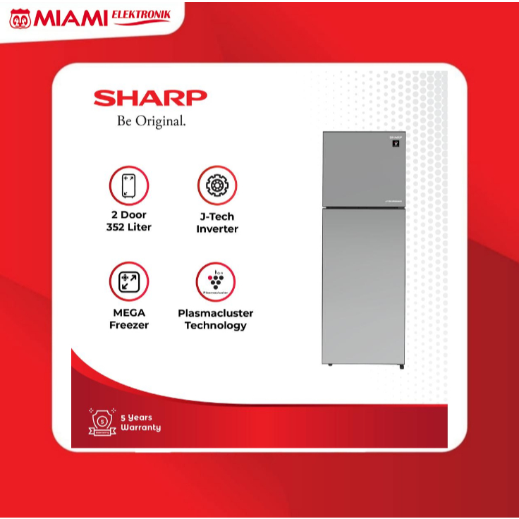 Jual SHARP SJ-426GI-MS / SJ426GIMS Kulkas 2 Pintu 338L Shine Series J-Tech Inverter | Shopee ...