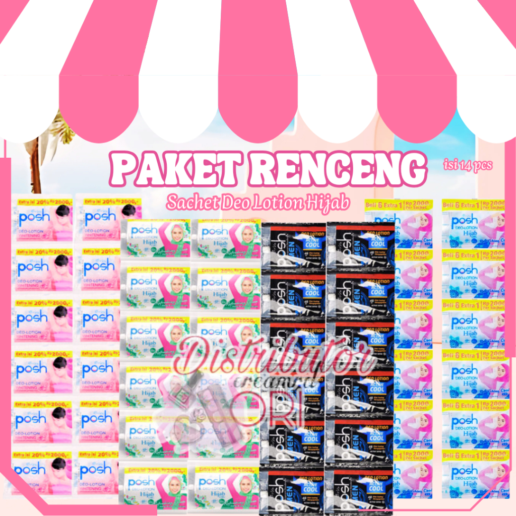Jual { PAKET RENCENG } POSH PAKET RENCENG ISI 14 POSH SACHET | HIJAB ...