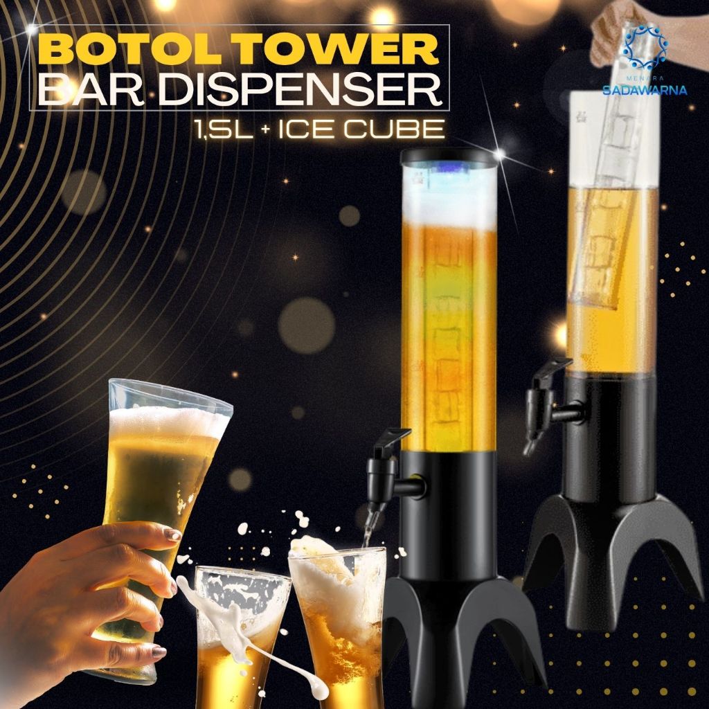 Jual BERGARANSI Botol Tower Dispenser Premium 1,5L Dengan Ice Cube ...