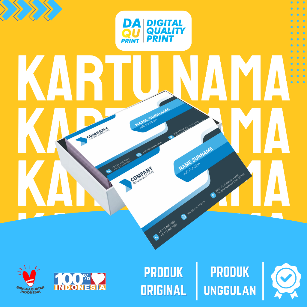 Jual Cetak Kartu Nama - Kartu Nama Custom Premium - Print Kartu Nama ...